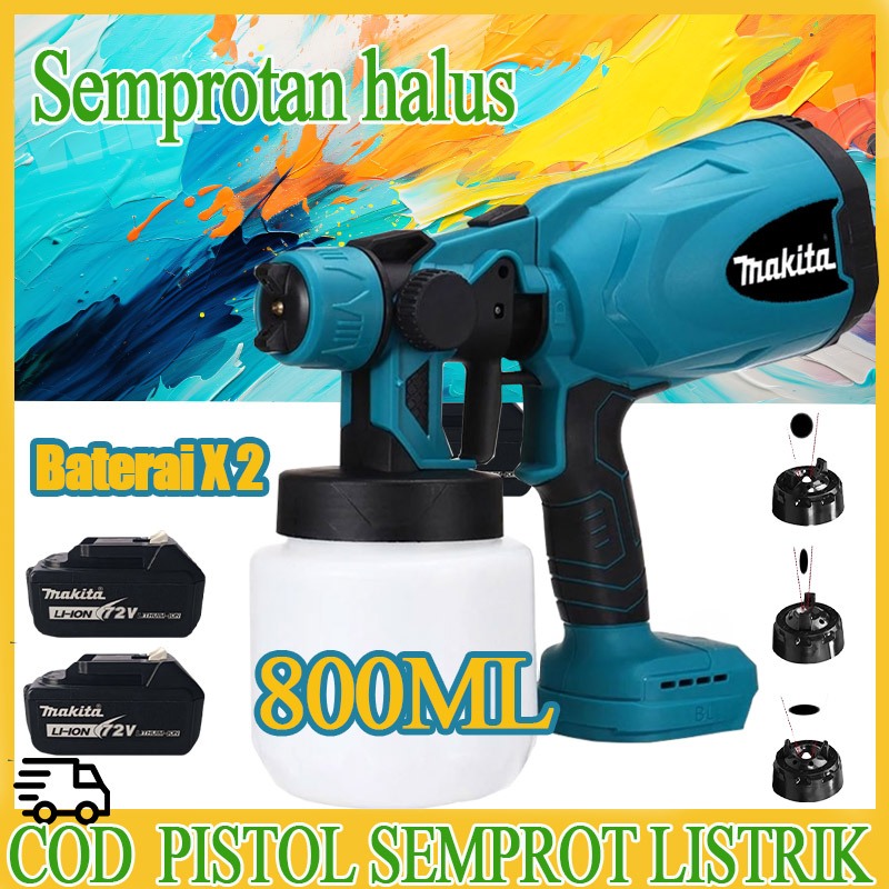 Jual MAKITA 100ML Electric Spray Gun 1000W High Power Spray Gun Paint ...
