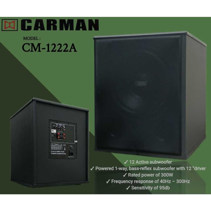 Jual Subwoofer Aktif 12 Inch Crimson CARMAN CM1222A/ CM 1222 A Original | Shopee Indonesia