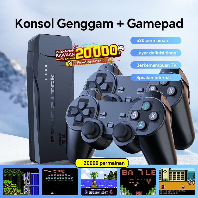Jual Game stick 4K/Gaming/Permainan Konsol Video 64G Bawaan 20300 Game ...