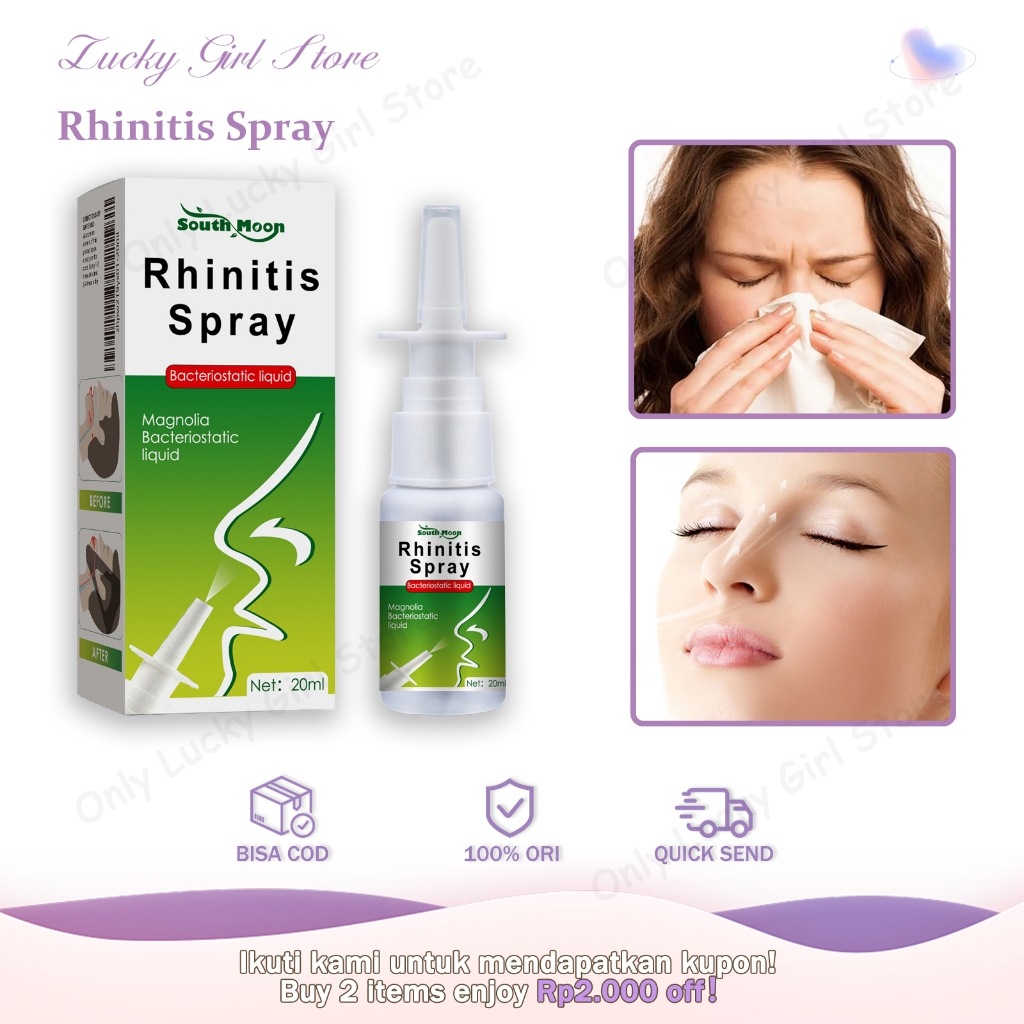 Jual 【Beli 2 Gratis 1】South Moon Rhinitis Spray Nasal Spray 20ml Polip ...