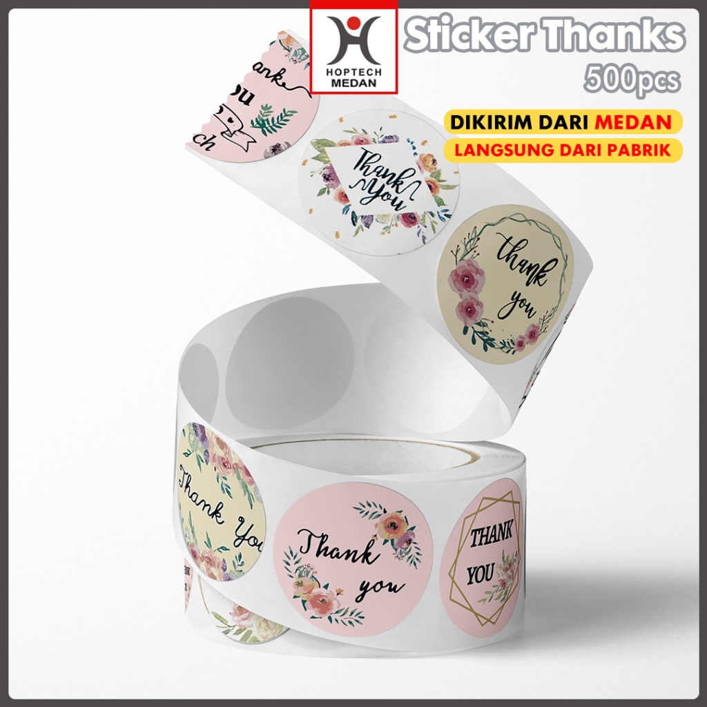 Jual Hoptech - Aimilo Sticker Thank You 500 pcs/Stiker Terima Kasih ...