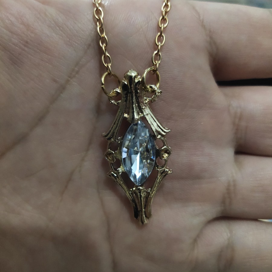 Jual Lord of the Rings LOTR Galadriel Elven - Gold Necklace + Crystal ...