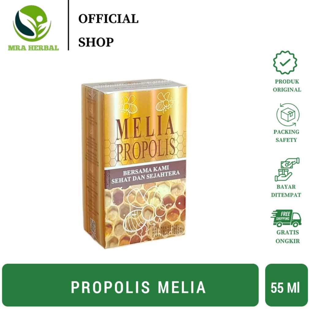 Jual Propolis Melia 55 Ml | Melia Sehat Sejahtera Non Alcohol 55 ml ...
