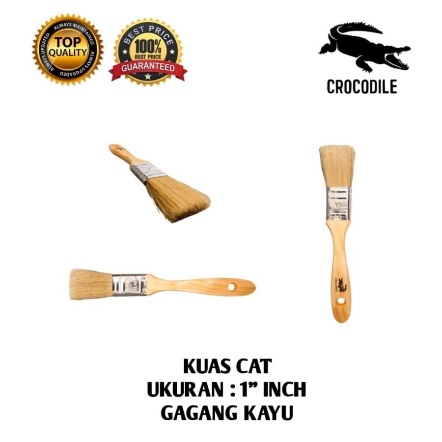 Jual kuas cat tembok minyak crocodile buaya 1"INCHI 1" inch KUAS CAT ...