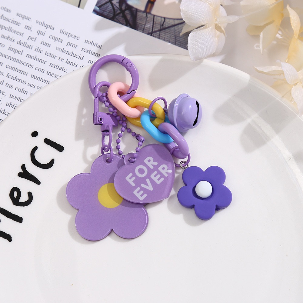 Jual Gantungan Kunci Lucu Gantungan Tas Bunga Rantai Love Key chain ...