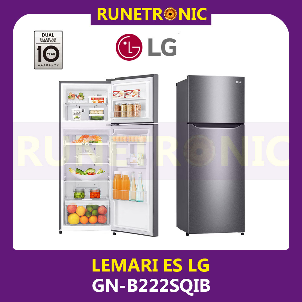 Jual KULKAS LG 2 PINTU GN-B222SQIB LEMARI ES LG GNB222SQIB 209 Liter ...