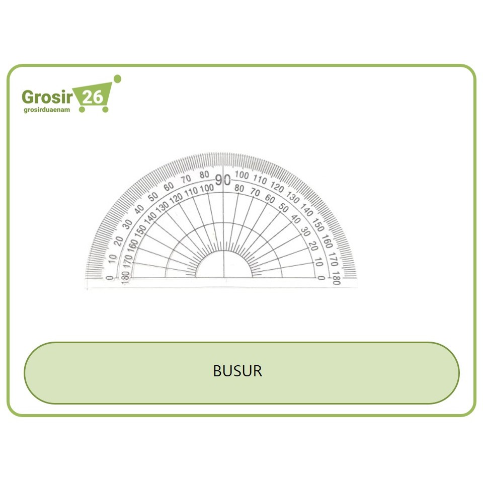 Jual (1 bungkus) penggaris / rol / mistar / garisan busur plastik 180 ...
