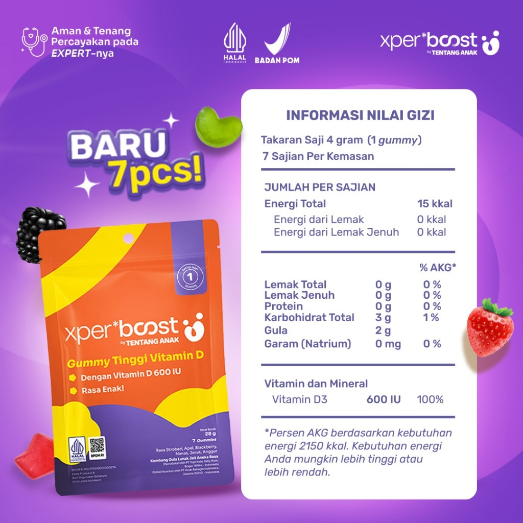 Jual Expert Boost Gummy Vitamin D 600 IU 7 Gummies | Shopee Indonesia