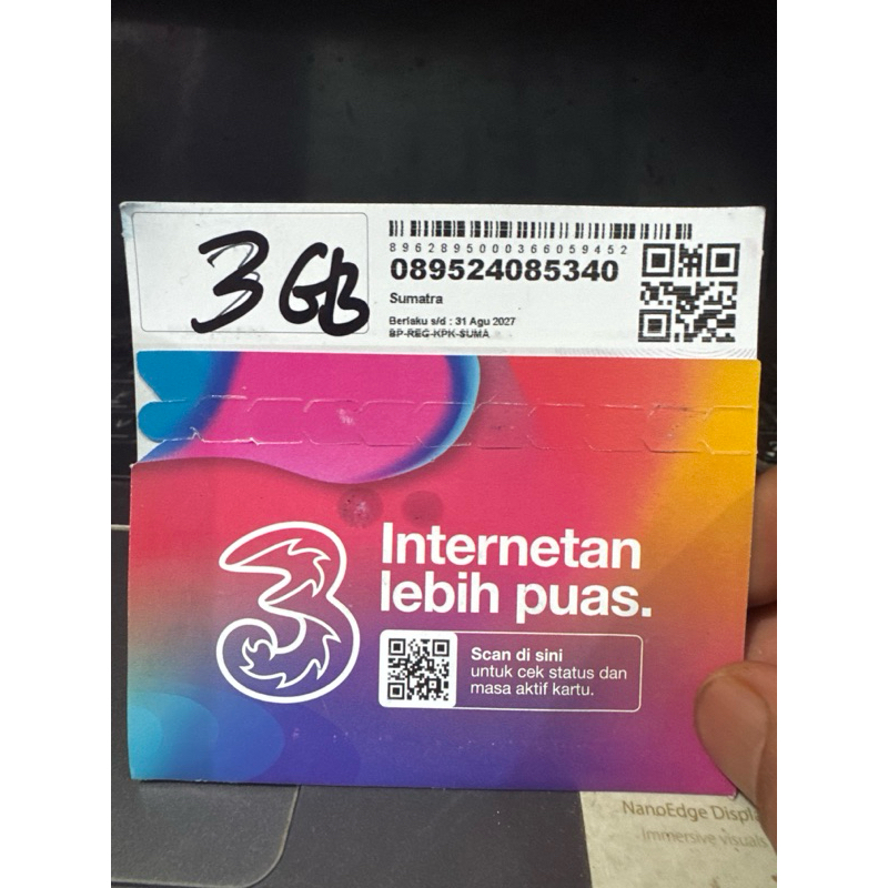 Jual KARTU PERDANA THREE /3 USEGE 3GB BERLAKU NASIONAL | Shopee Indonesia