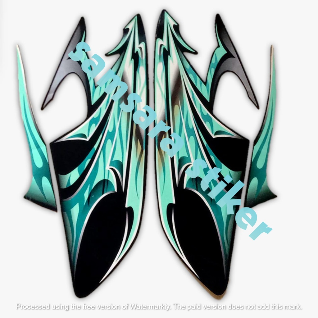 Jual STIKER STRIPING LIS MOTOR YAMAHA RX KING 2006 BIRU TURQOISE ...
