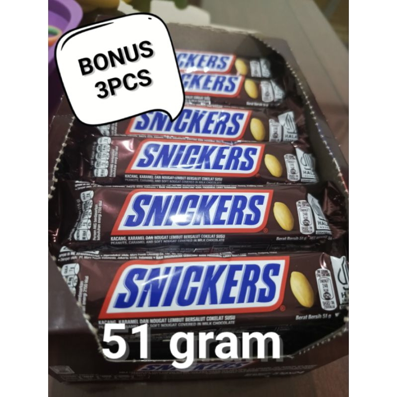 Jual Coklat Snickers Chocolate Peanute Original Bar 51gr / 35gr ...