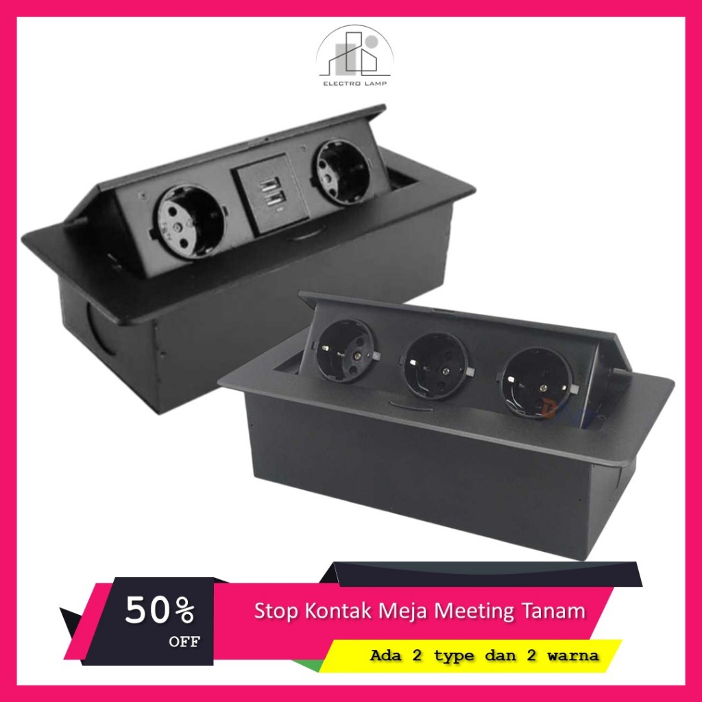 Jual Stop Kontak Tanam Meja Soket pop-up 3lubang / 2 lubang Desktop Tertanam Stopkontak Floor ...