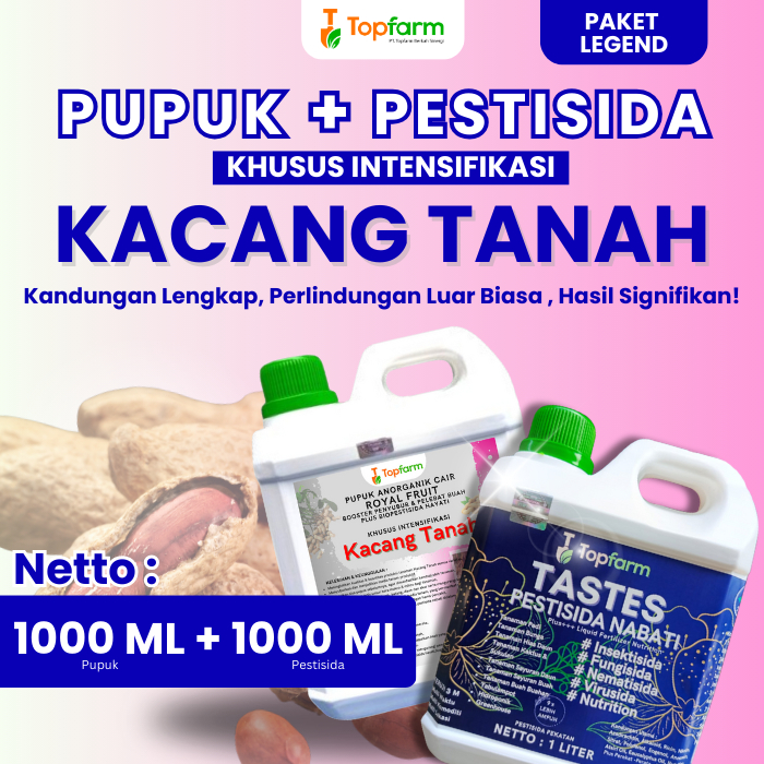 Jual Pupuk Topfarm / Pupuk Kacang Tanah Terbaik / Pupuk Pembesar Umbi Buah Kacang Tanah / Pupuk ...
