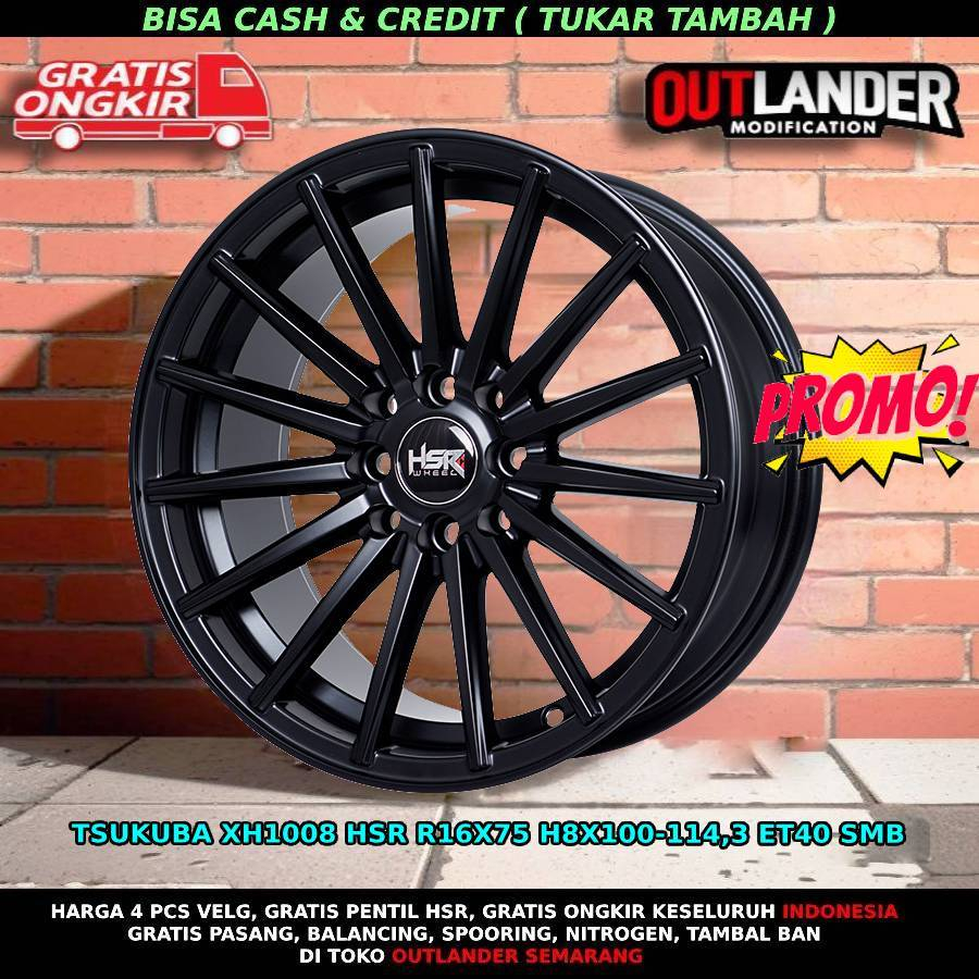Jual VELG MOBIL RACING RING 16 TYPE HSR TSUKUBA R16X7,5 H 4X100 - 4X114,3 ET40 SMB | Shopee ...