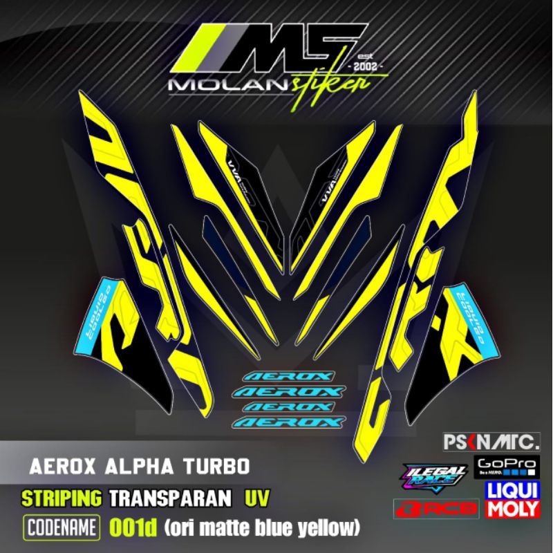 Jual Decal Sticker Striping Variasi Transparan Uv All New Aerox Alpha ...
