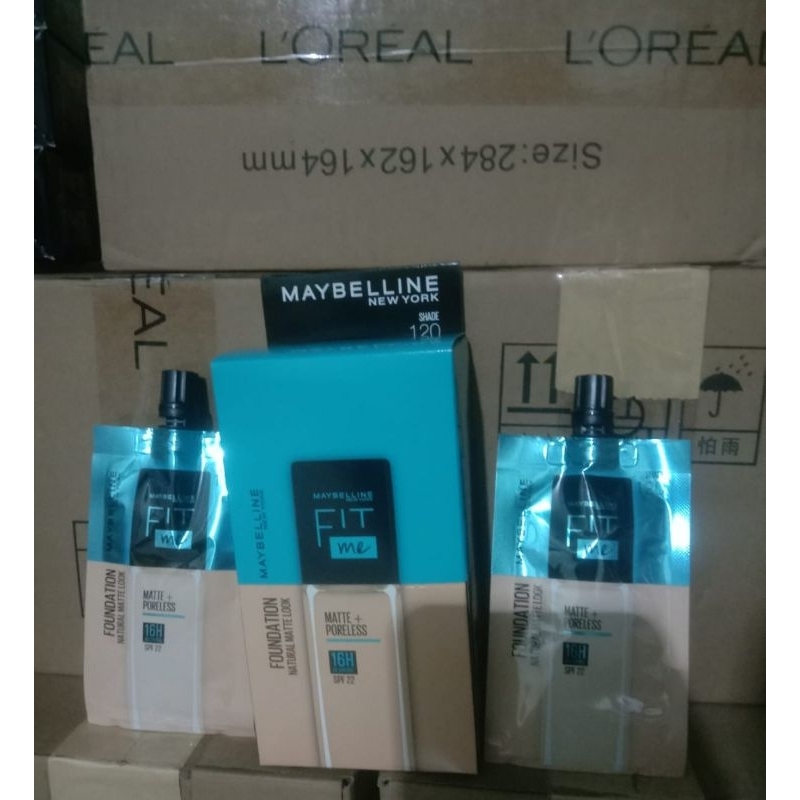 Jual Maybelline Fit Me Foundation SHADE 120 SPF22 Sachet 5ml | Shopee ...