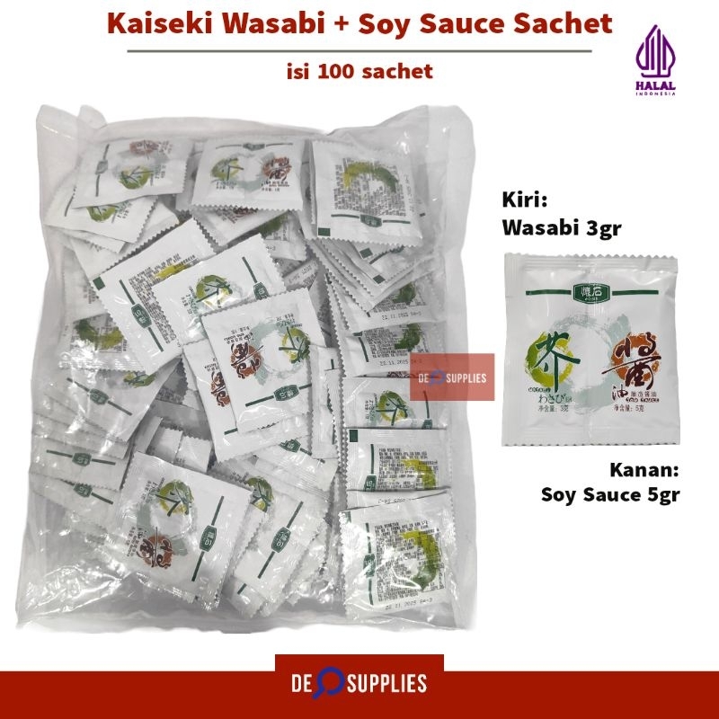 Jual Kaiseki Wasabi & Soy Sauce Halal Sachet 100pcs - Sushi Condiment ...