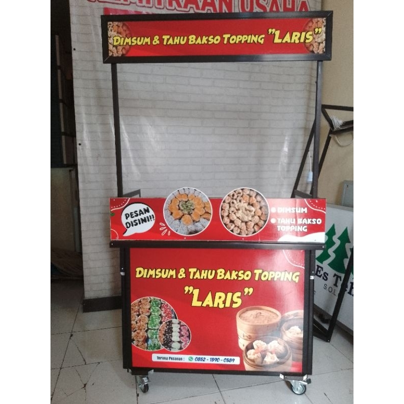 Jual Booth Portable Gerobak Lipat bahan aluminium dengan roda untuk ...