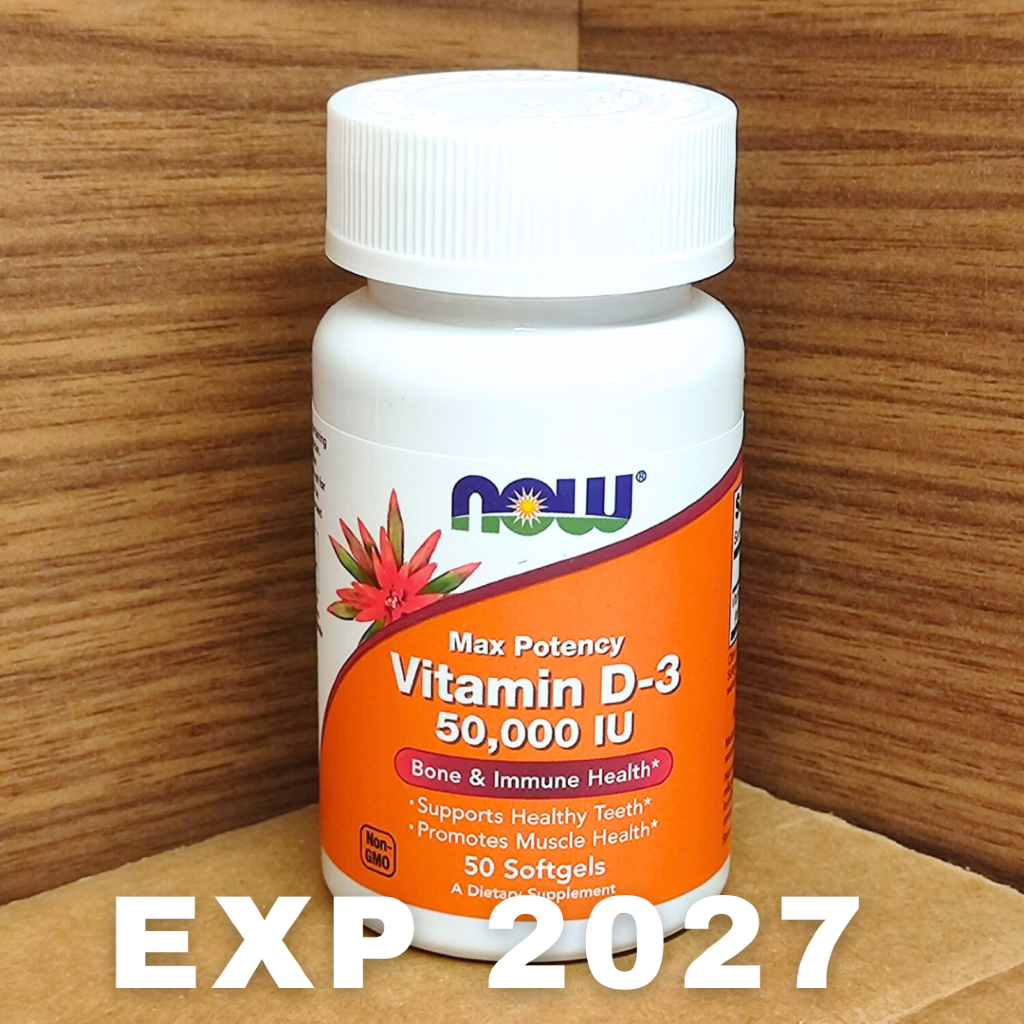 Jual Now Foods Vitamin D3 50000 IU 50.000 IU isi 50 Softgels Now Food | Shopee Indonesia