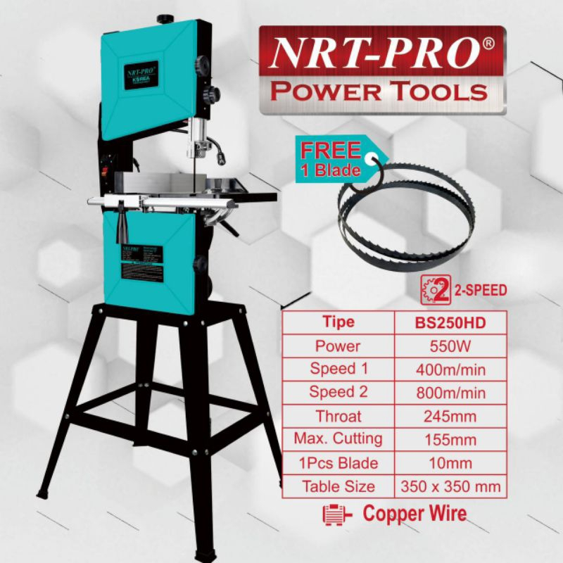 Jual MESIN GERGAJI KAYU TULANG/GERGAJI PITA 10 INCHI/BAND SAW NRT PRO ...