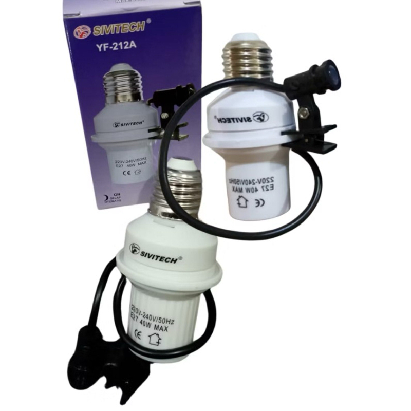 Jual Fitting Sensor Lampu E27 YF - 212A Bohlam Sensor Cahaya Sinar ...