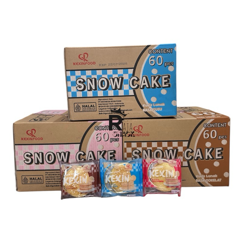 Jual GROSIR 1 KARTON ROTI SNOW CAKE KEXIN FOOD ISI 60PCS COKLAT ...