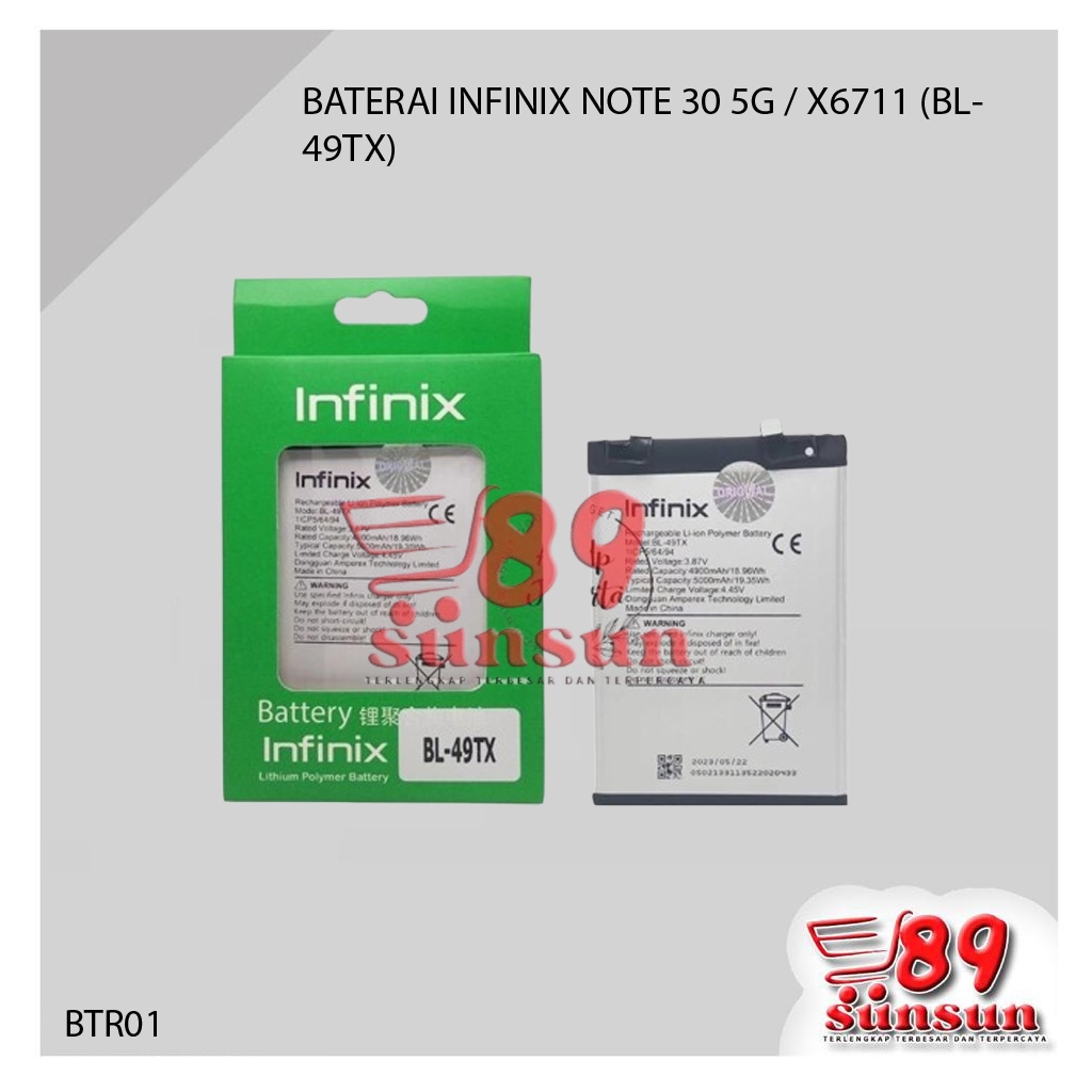 Jual BATERAI INFINIX NOTE 30 5G / X6711 (BL-49TX) | Shopee Indonesia