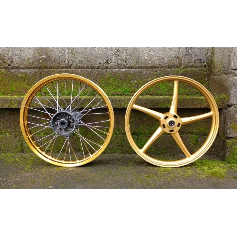 Jual VELG KLX DEPAN COPY RCB CAKRAM KIRI BELAKANG TAKEGAWA | Shopee ...