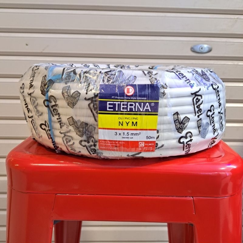 Jual Roll Kabel Eterna NYM 3x1.5 mm2 (ORI) - 50 Meter | Shopee Indonesia