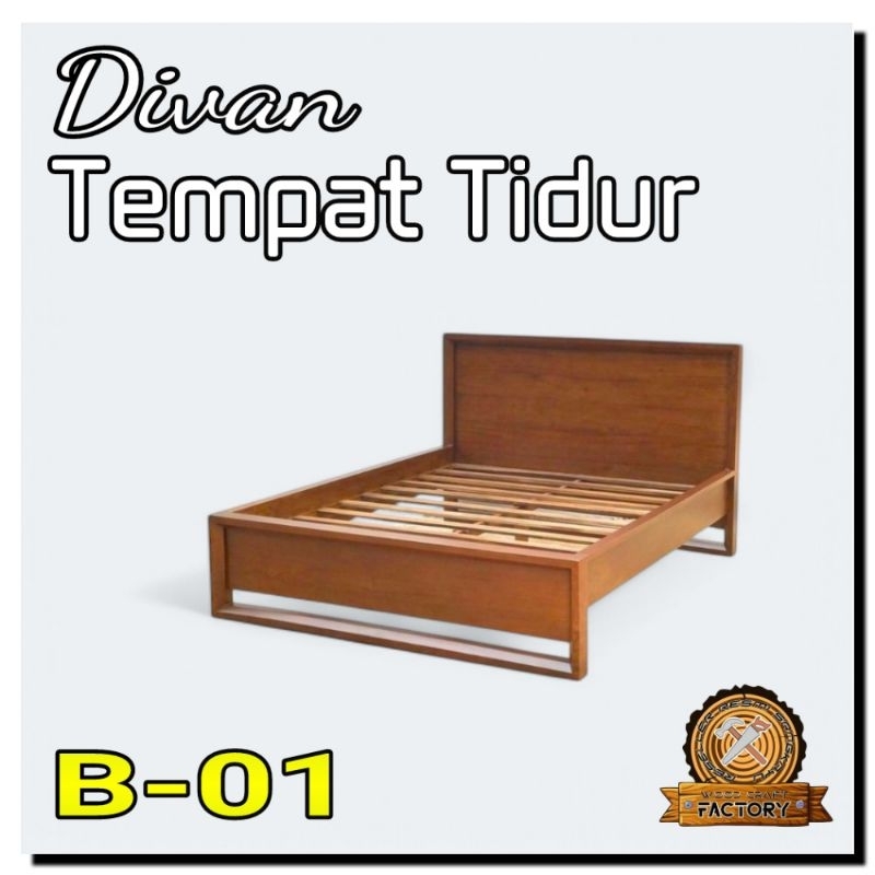 Jual Divan tempat tidur bed kayu mahoni asli | Shopee Indonesia
