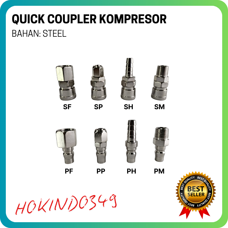 Jual Quick Coupler Connector Angin Kompresor Konektor Sambungan Selang ...