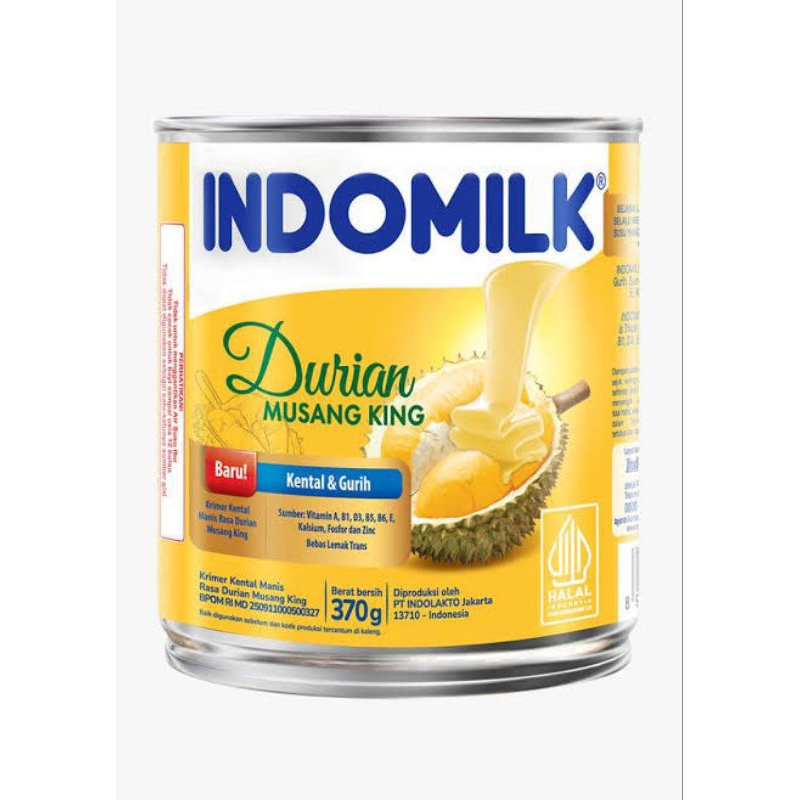 Jual Indomilk Durian Musang King 370 gr / susu kental manis rasa durian ...