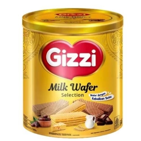 Jual GIZZI Milk Wafer Selection 240gr Kaleng | Shopee Indonesia