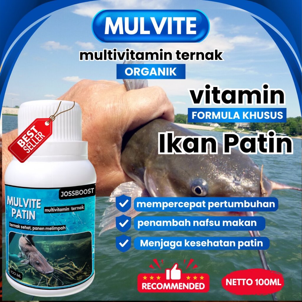 Jual MULVITE IKAN PATIN , VITAMIN Ikan Patin agar cepat besar 100 ml probiotik pemacu ...
