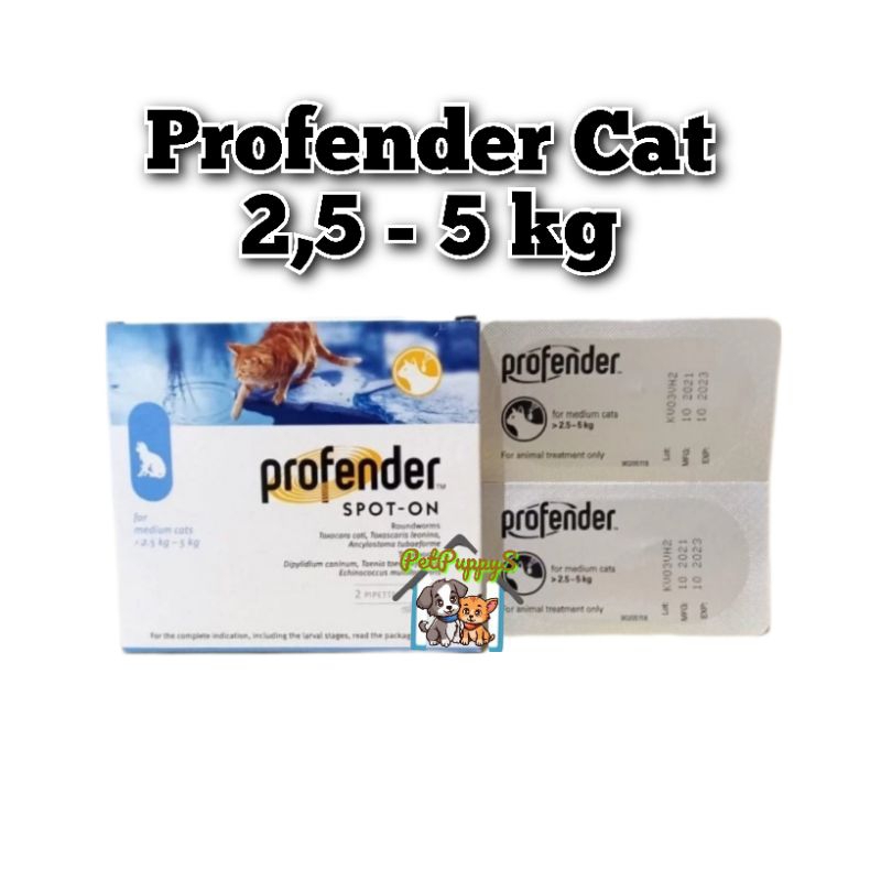 Jual Profender Spot in for Medium Cat 2,5 - 5kg harga per 1 tube obat ...