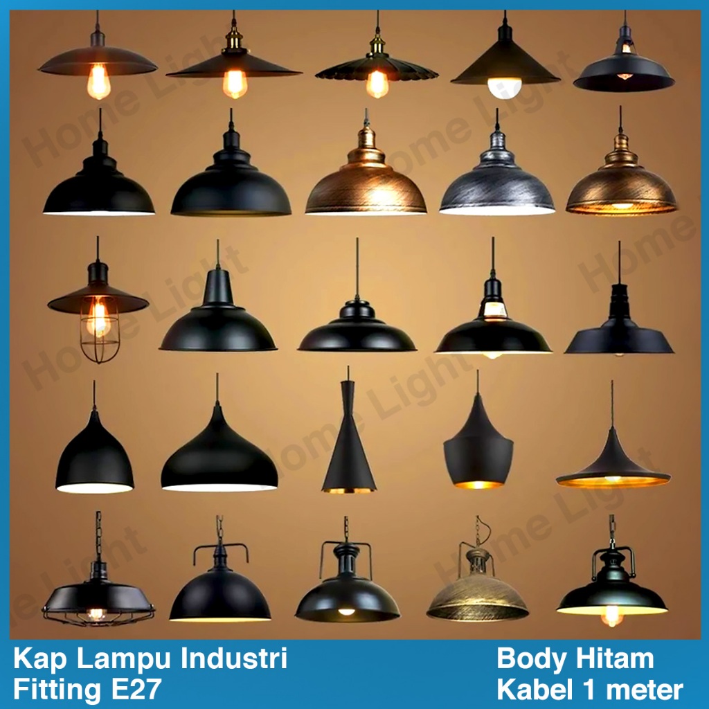 Jual Lampu Gantung Minimalis Industrial Cafe Meja Makan Dapur Kitchen Island Mezanine Hitam Hias ...