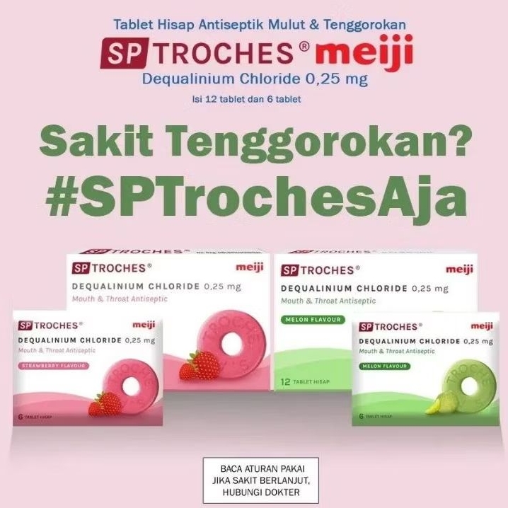 Jual SP Troches MEIJI Tablet obat sariawan dan sakit tenggorokan ...