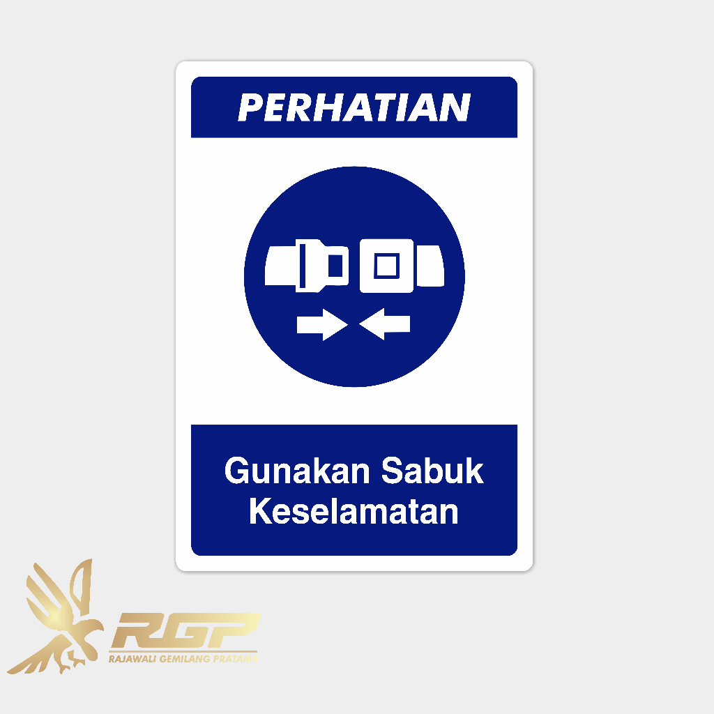 Jual Rambu APD Gunakan Sabuk Keselamatan - Plat Alumunium | Shopee ...