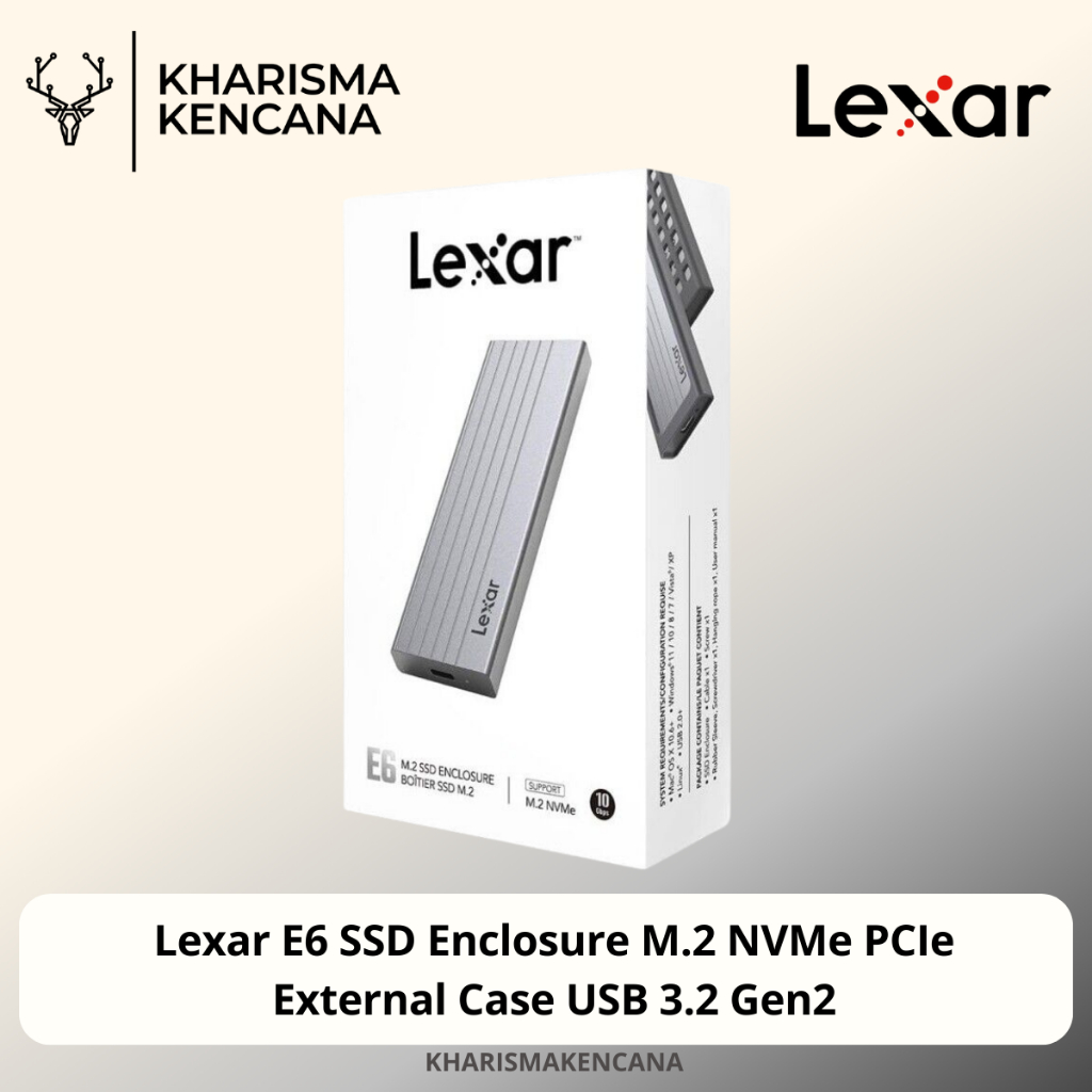 Jual Lexar E6 SSD Enclosure M.2 NVMe PCIe External Case USB 3.2 Gen2 ...