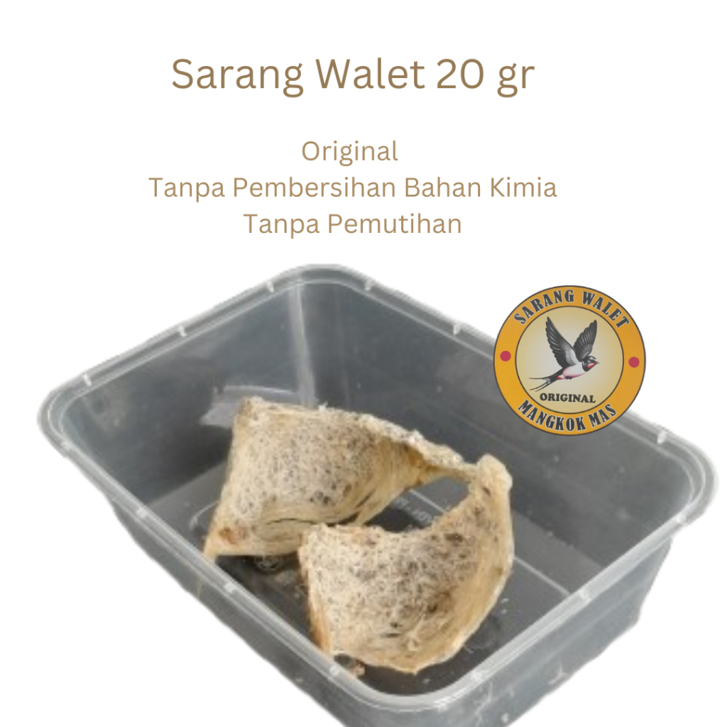 Jual Sarang Walet Kotor per 20 gr sudut / segitiga / sudut / A | Shopee ...