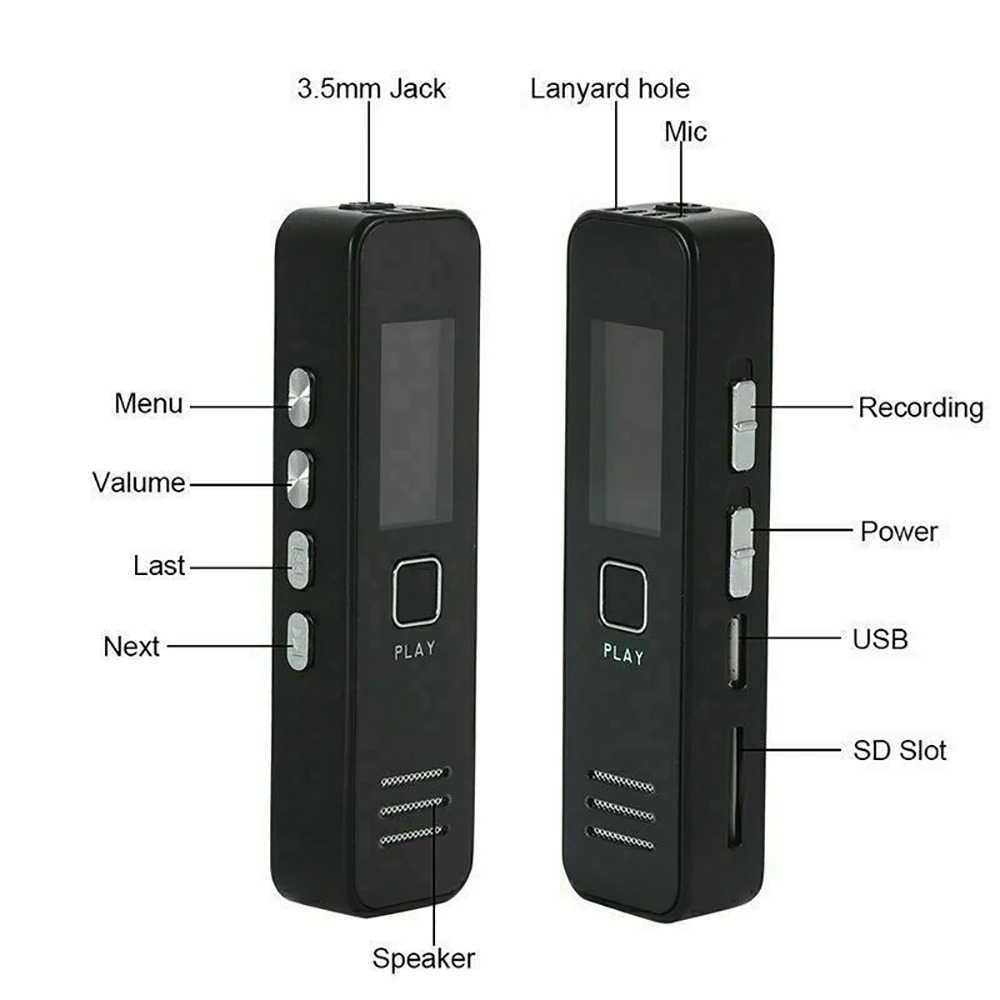 Jual Perekam Suara Audio Digital Mini Voice Recorder 32GB | Shopee ...