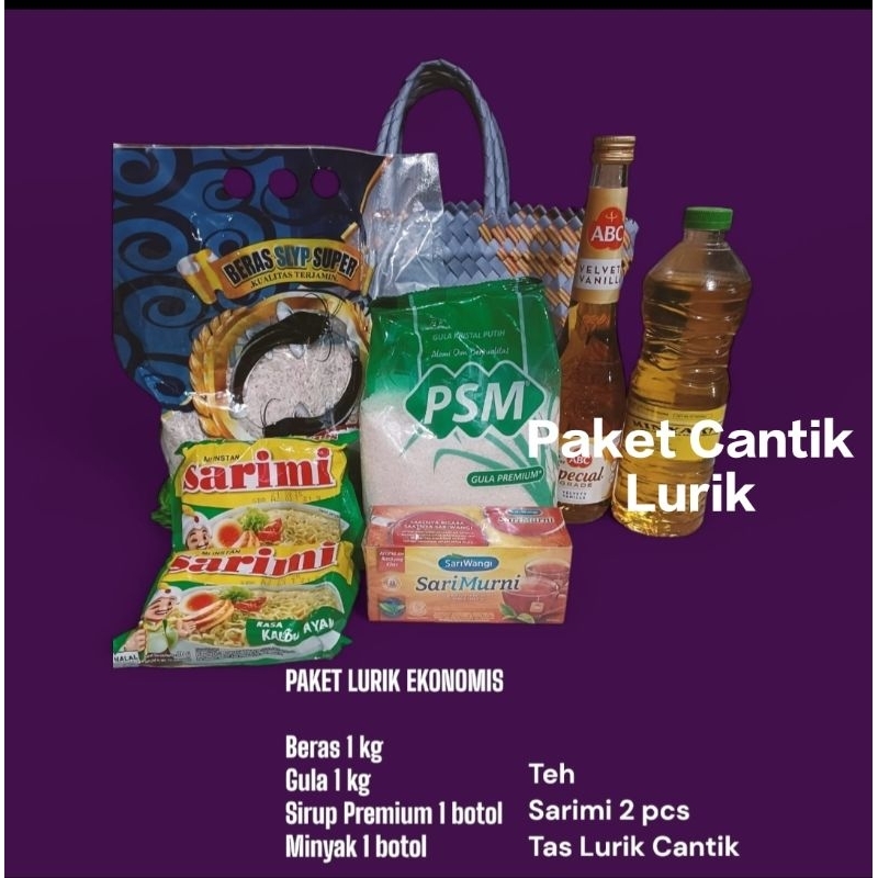 Jual Paket Sembako Cantik Tas Lurik. Isi komplit. Paket berbagi ...