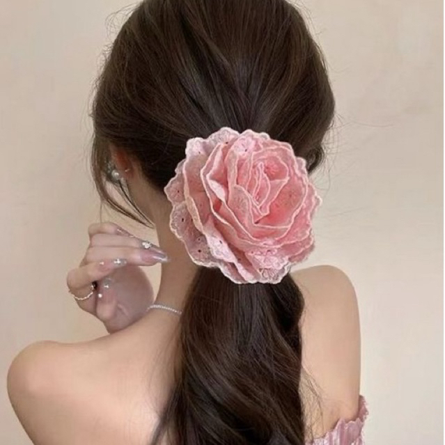 Jual Jedai Jepitan Rambut Bunga Renda Korea / Lace Flower Korean Hair ...