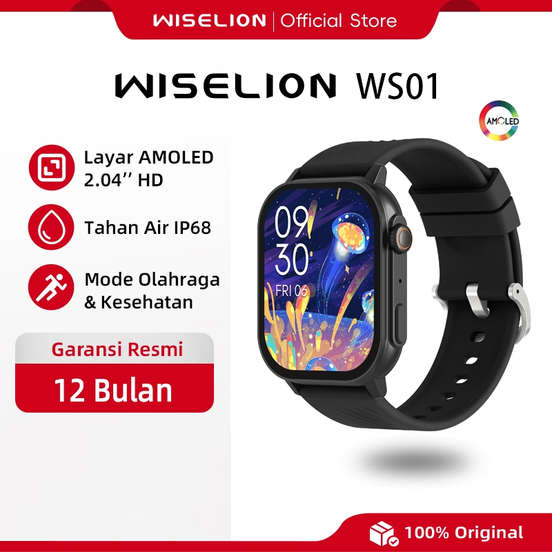 Jual [NEW 2025] WISELION Smartwatch WS01 - Super AMOLED - Heart Tracker ...
