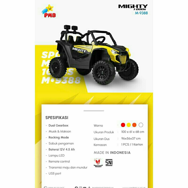 Jual mobil aki anak PMB M-9388 ( MIGHTY ) | Shopee Indonesia
