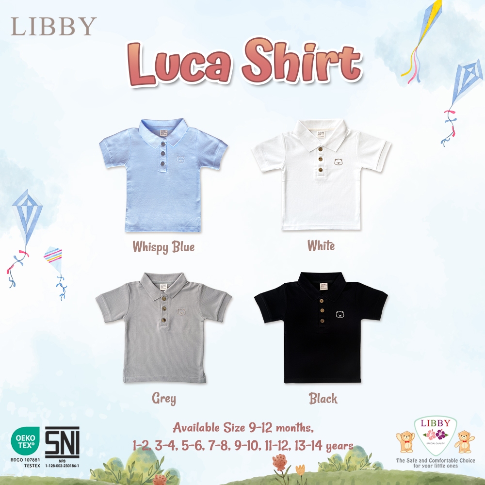 Jual Libby Luca Shirt 9 Bulan - 12 Tahun Kemeja Polo Bordir Ethan Theo ...