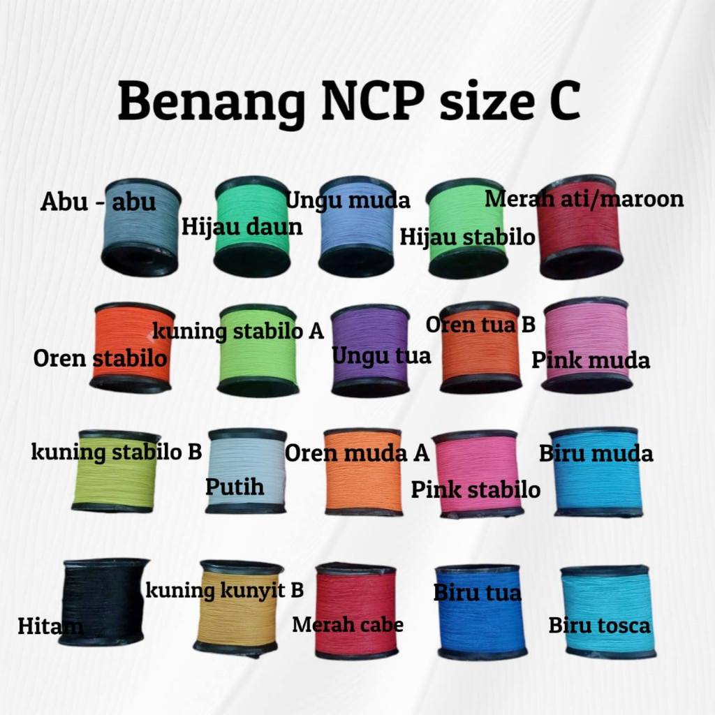 Jual BENANG NCP Size C (BENANG LILIT / WRAPING JORAN) | Shopee Indonesia
