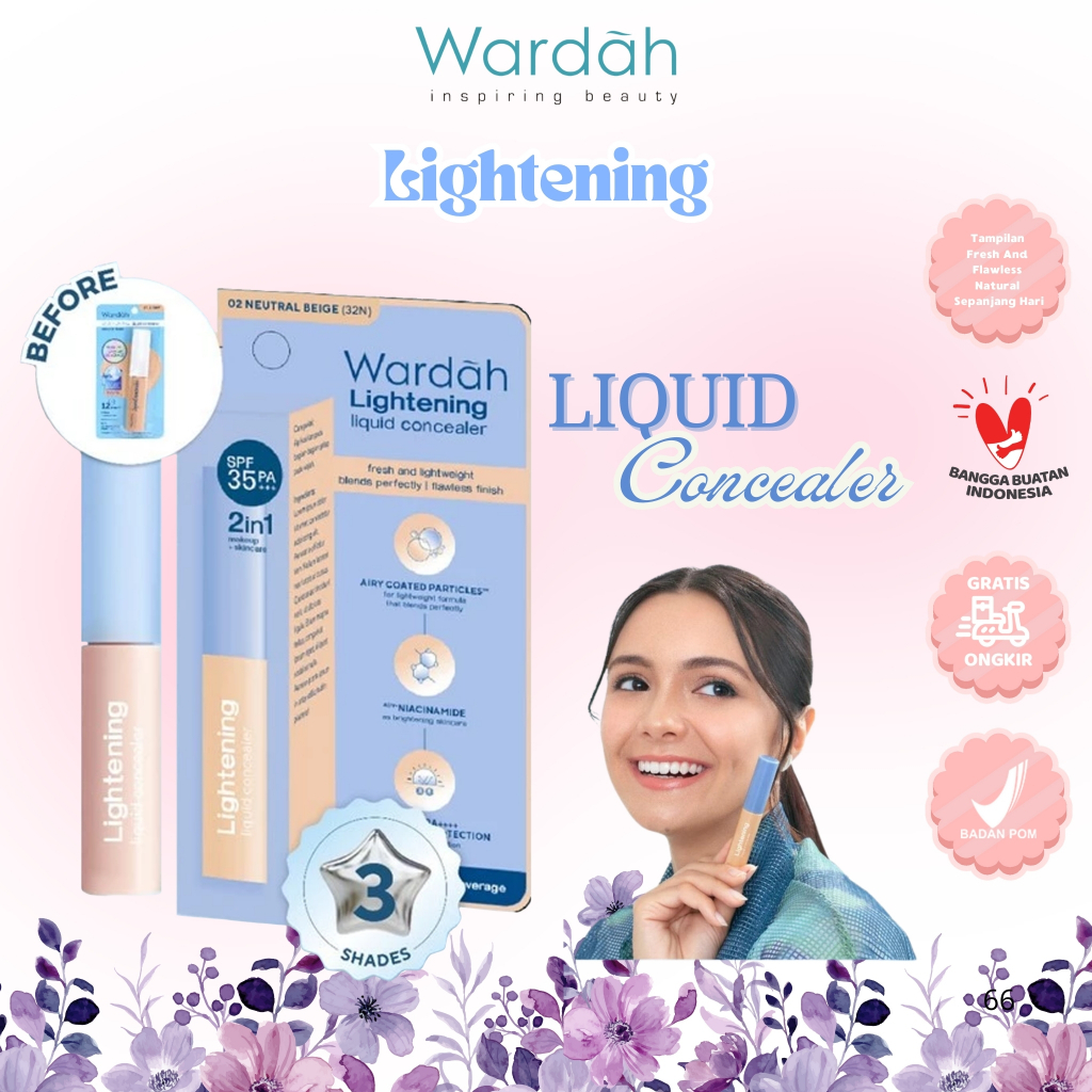 Jual Wardah Lightening Liquid Concealer Blister 7gr - Medium to High Coverage | Shopee Indonesia