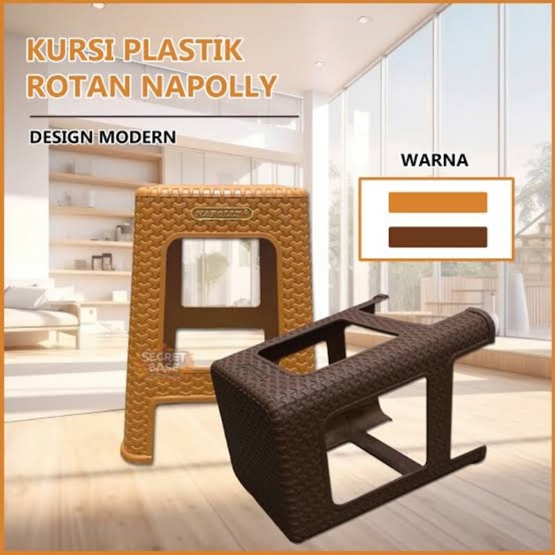 Jual Kursi plastik napolly napoli rotan 3D | Shopee Indonesia