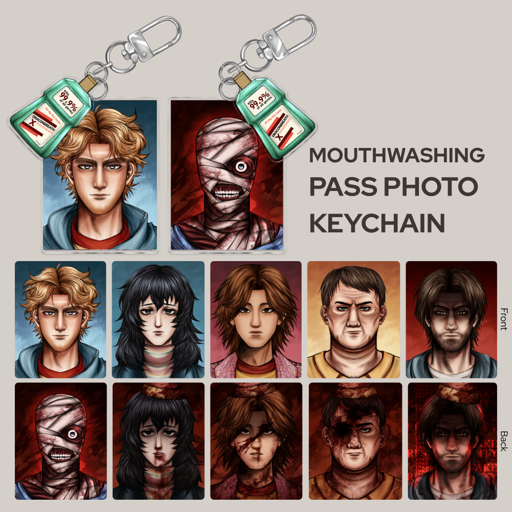 Jual Mouthwashing Game Pass Photo Keychain 6cm + Mouthwash Charm 3cm ...